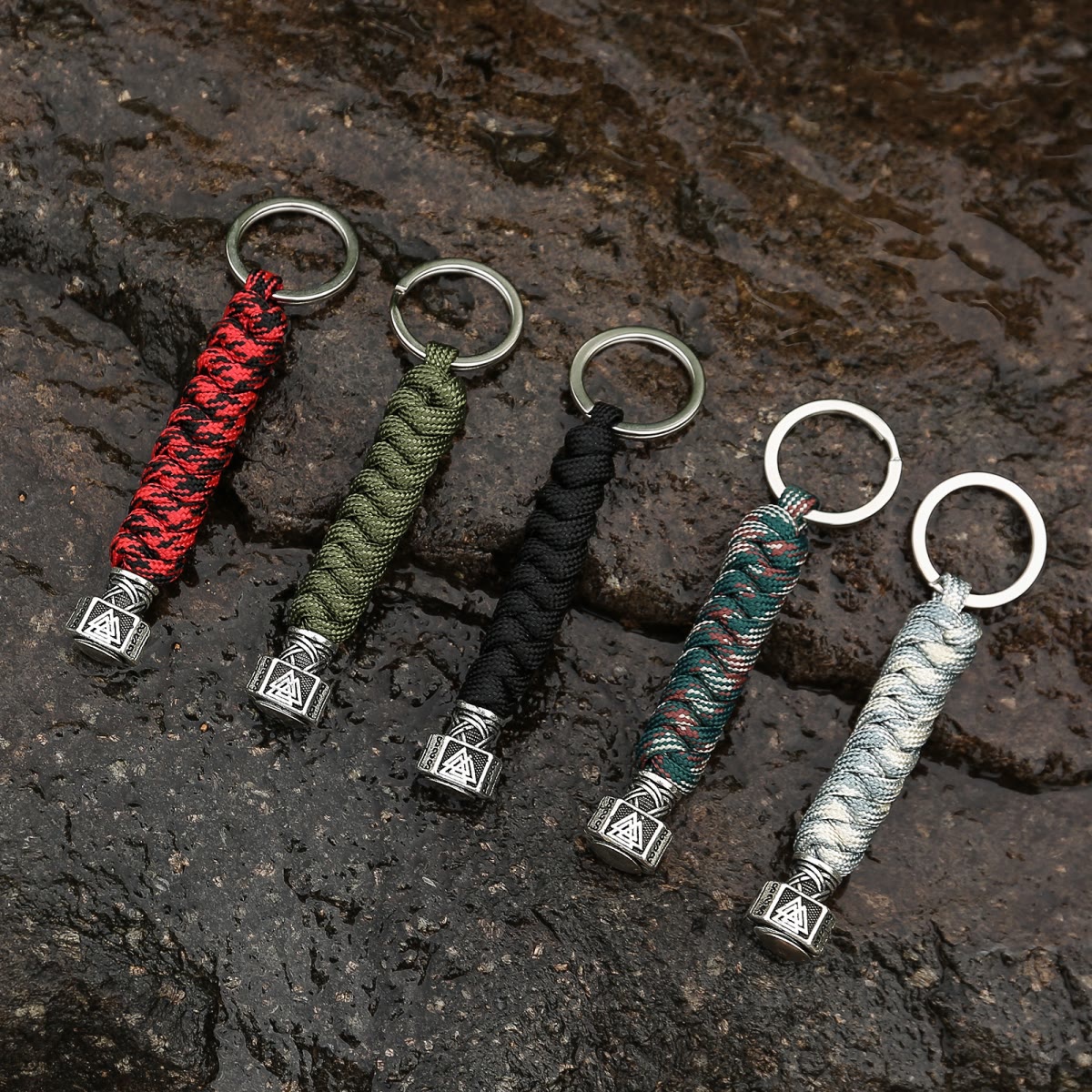 WorldNorse Valknut Hammer Keyring Keychain – uk.worldnorse