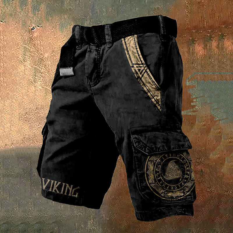 Worldnorse Viking Valknut Rune Triple Horn Of Odin Cargo Shorts – uk ...